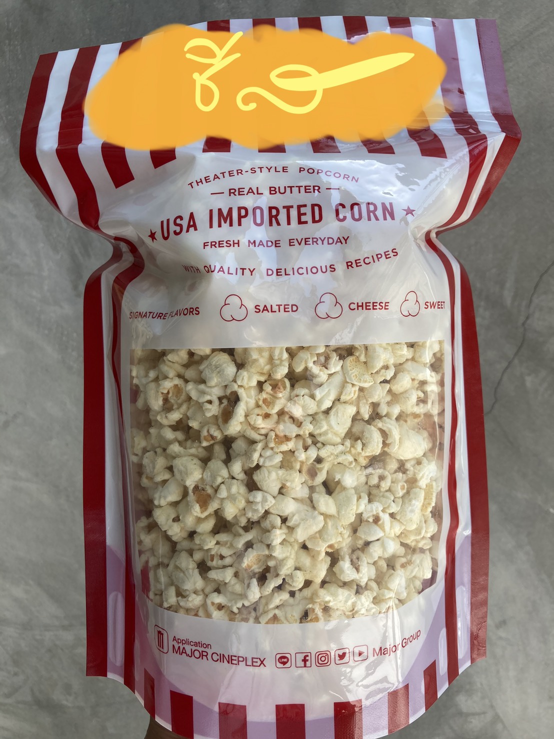 ใหม่ ผสมได้ 2 รส ป็อปคอร์นเมเจอร์ ถุงแดง มีหลายรส แบบถุง Popcorn to Go ...