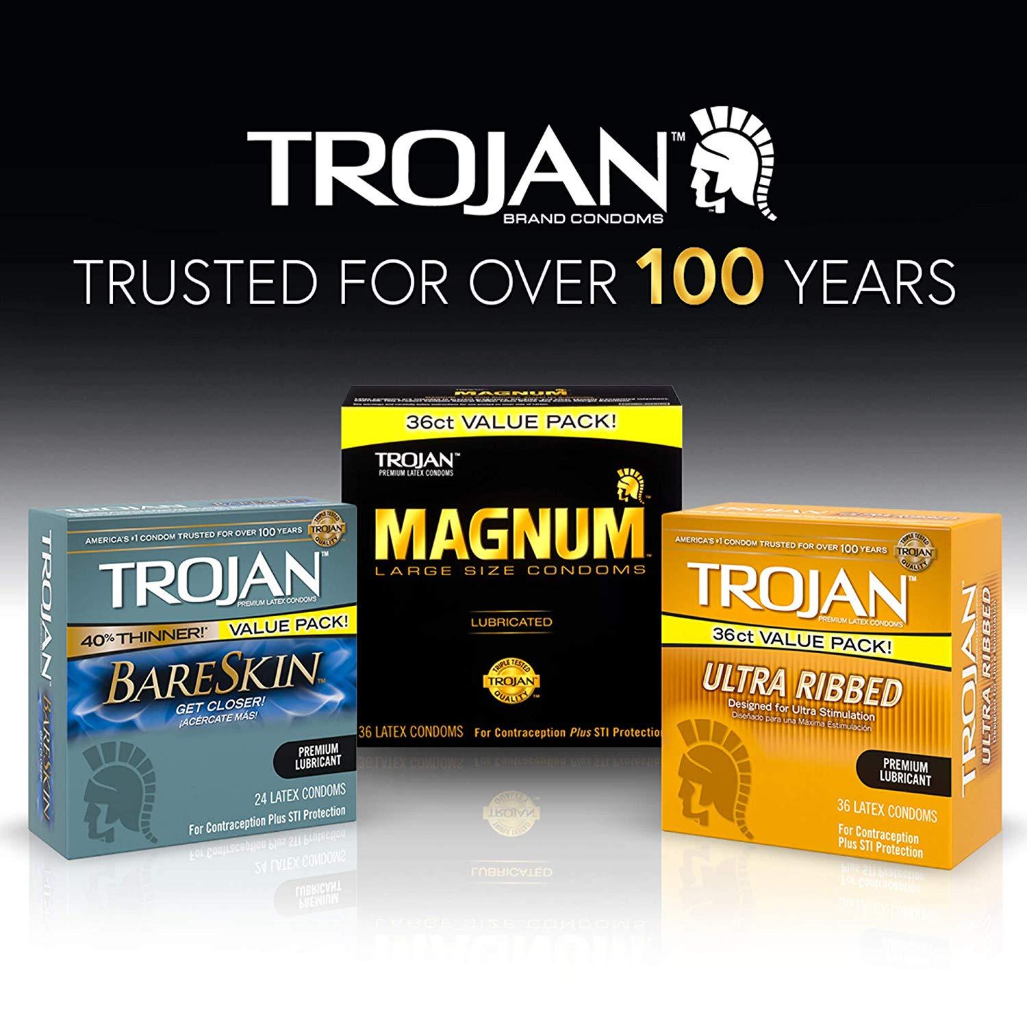 TROJAN™ MAGNUM™ Lubricated Large Size Condoms – The Gold Standard™ in ...