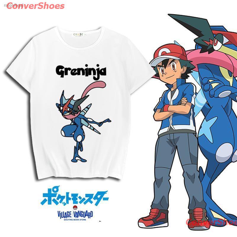 【HOT】เสื้อยืดผู้ชายและผู้หญิง เสื้อยืดอนิเมะเสื้อยืดแขนสั้น Pokemon ...