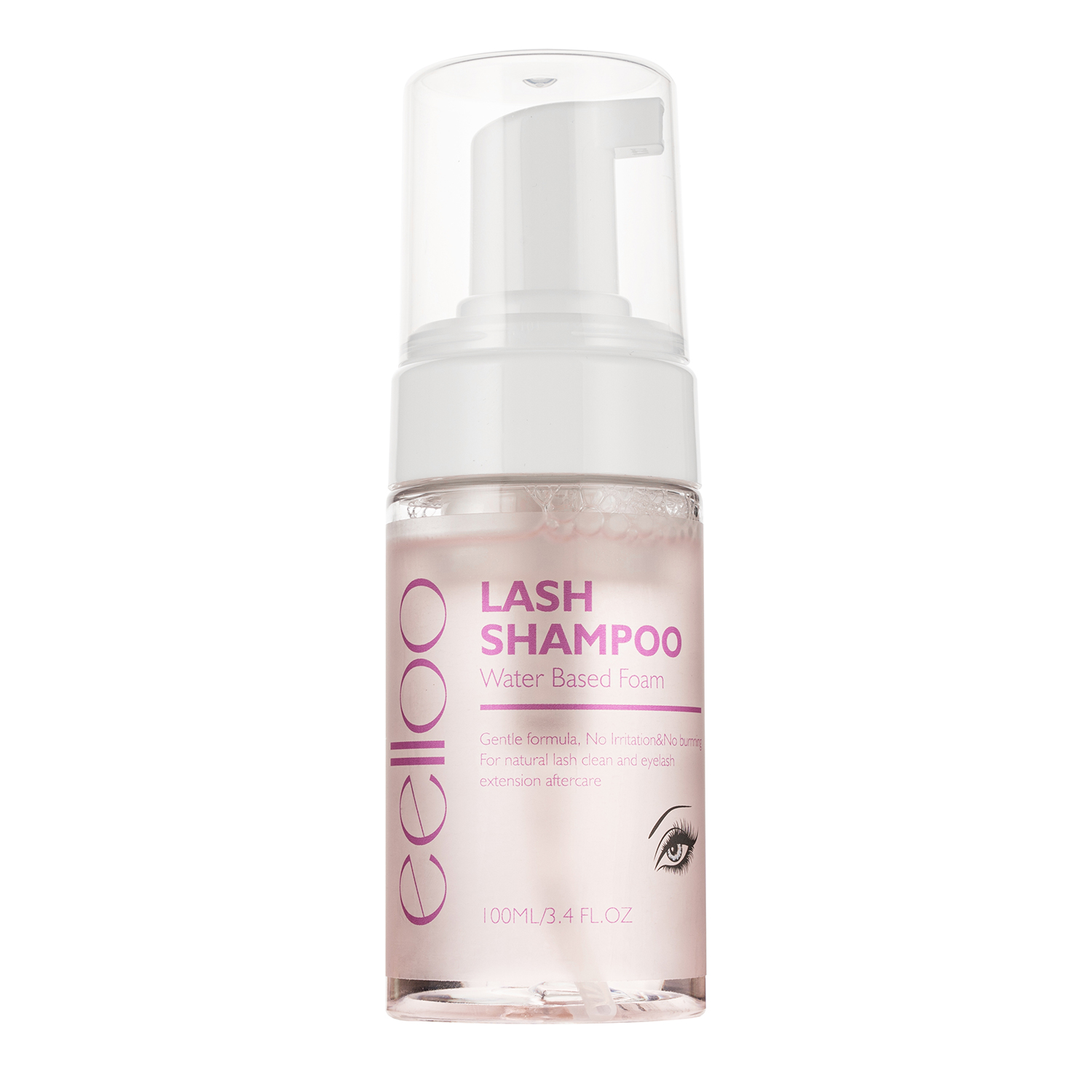 eelloo โฟมทำความสะอาดขนตา 100มล. แชมพูทําความสะอาดขนตาปลอม โฟมทำความ ...
