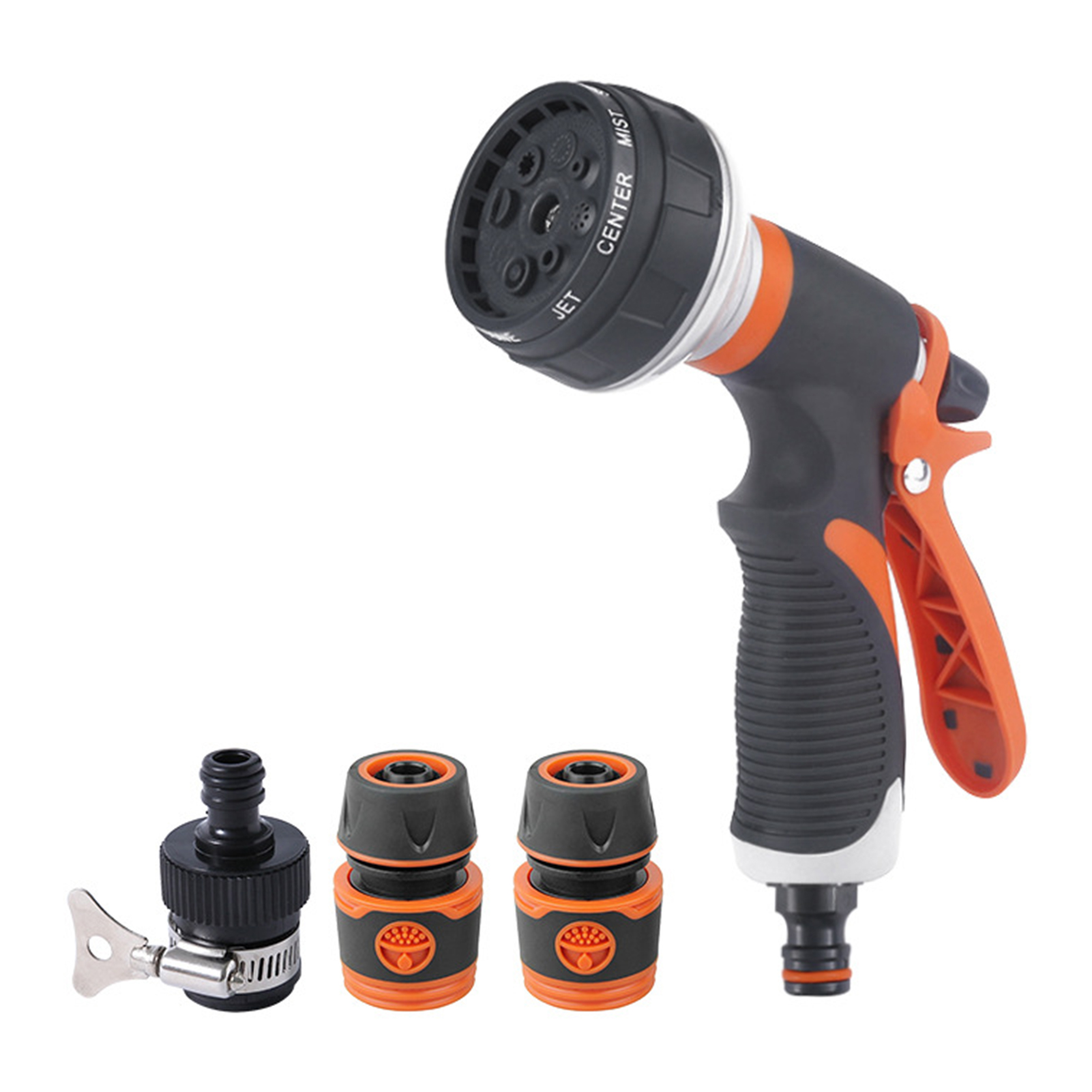 8 Spray Patterns Adjustable Garden Hose Nozzle Trigger Water Sprayer ...