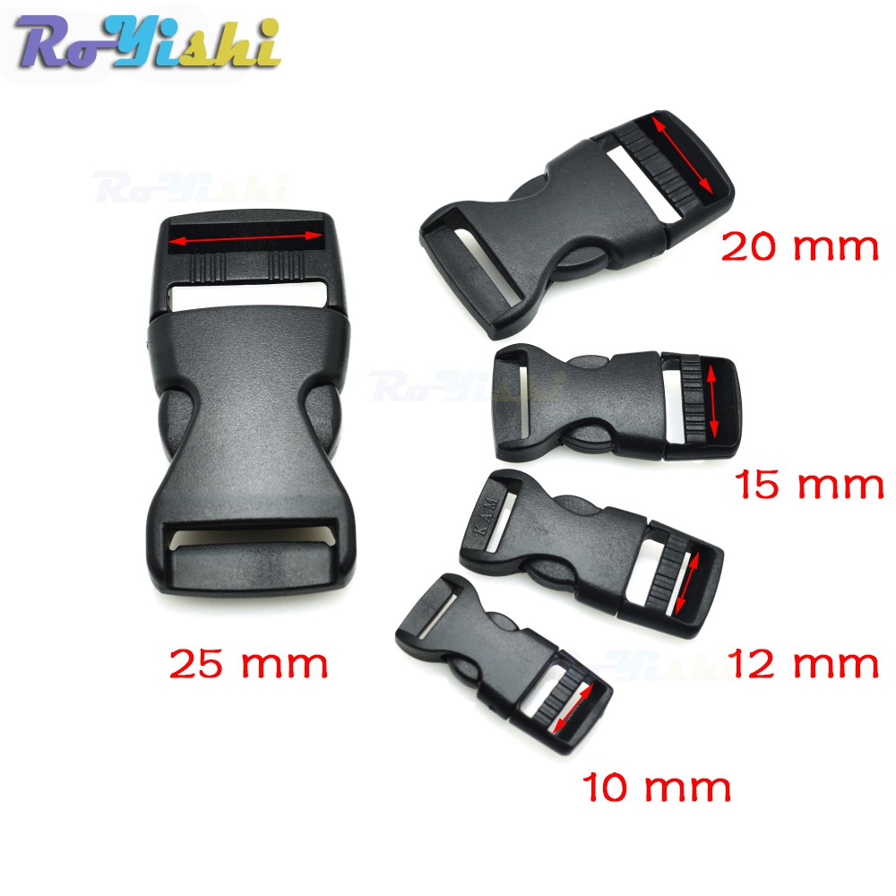 10pcspack Plastic Side Release Buckles For Paracord celet Backpack ...