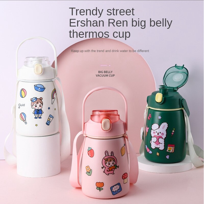 Large-capacity Water Bottle Stainless Steel Children's Vacuum Flask ...