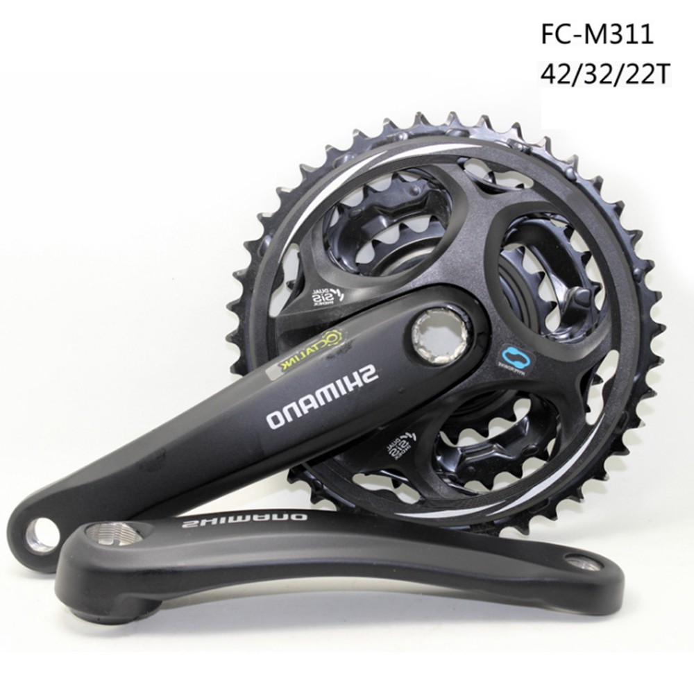 SUST Shimano Altus FC-M311ชุดข้อเหวี่ยง3X7/8ความเร็ว42/32/22T-170มม.แบริ่ง-Black BCD จักรยาน ...