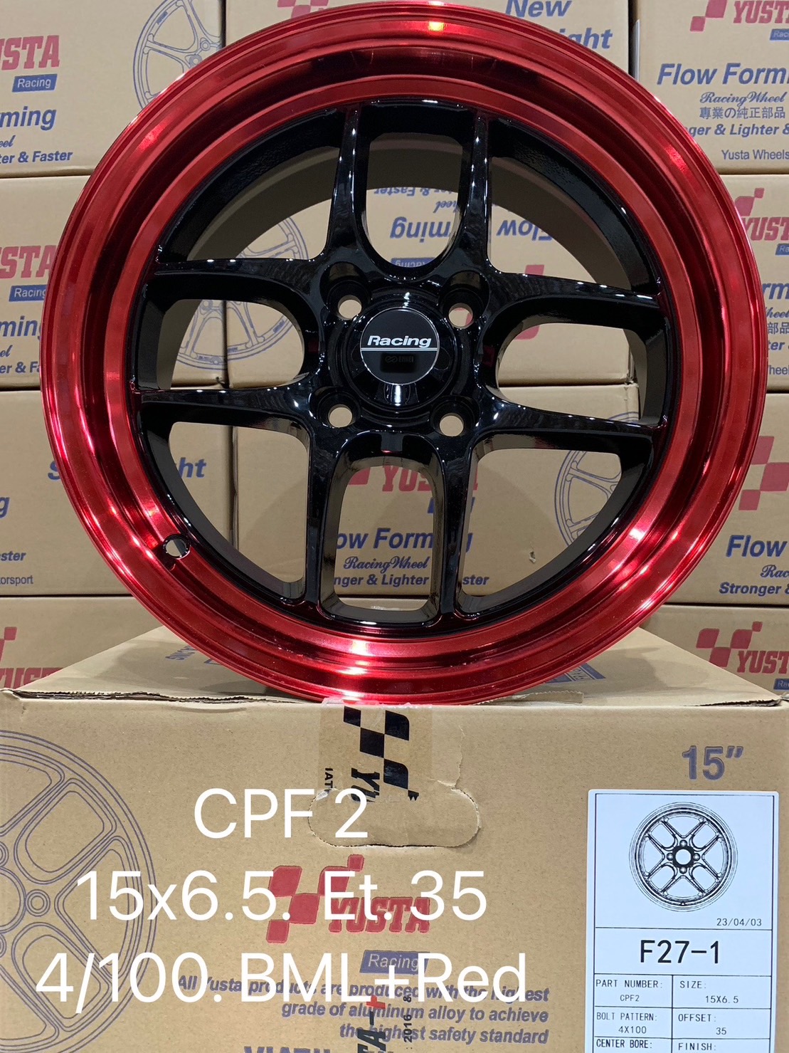 ล้อแม็กใหม่ - CPF2 - งาน YUSTA - 4สี - ขอบ15 x 4รู100 - หน้ากว้าง 6.5 x ...