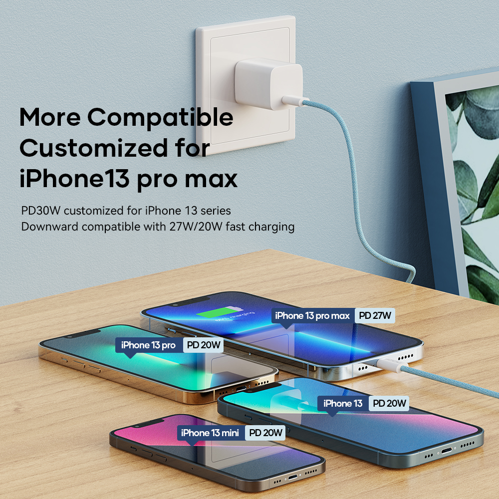 ROCK T78 PD30W Mini Travel Charger หัวชาร์จโทรศัพท์ iPhone/Samaung/LG ...
