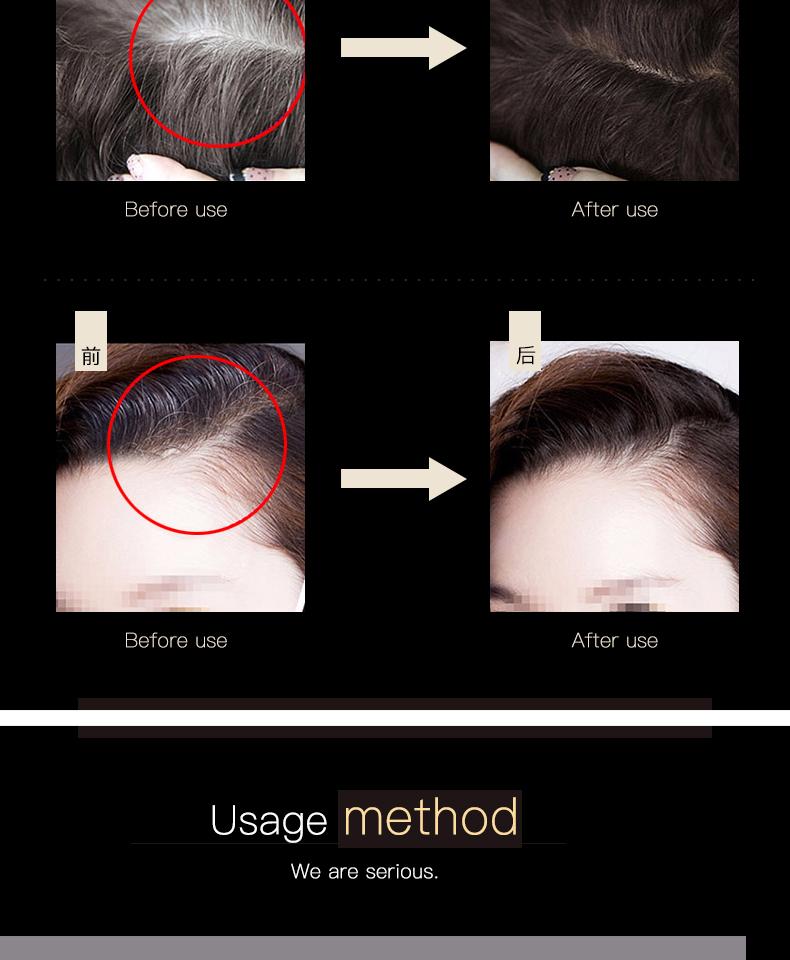 ครีมปิดผมขาว ผมงอก ไรผม One-Time Hair dye Instant Gray Root Coverage ...