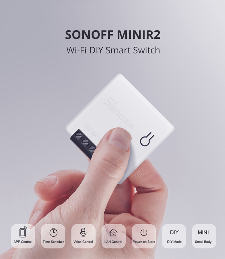 Sonoff Mini สวิตช์สั่งงานผ่านมือถือ รุ่น Mini R2 - KK Smart Shop - ThaiPick