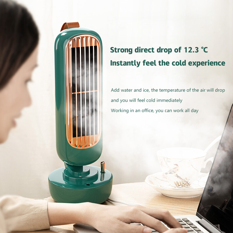 humidification tower fan 2 in 1 spray USB rechargeable Desktop fan ...