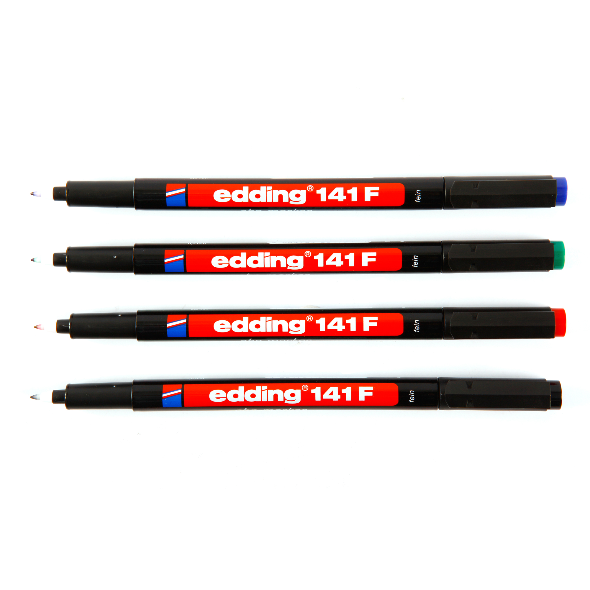 EDDING ปากกาเขียนแผ่นใส ลบไม่ได้ 141F 0.6 มม. (4สี/ชุด) PERMANENT OHP ...