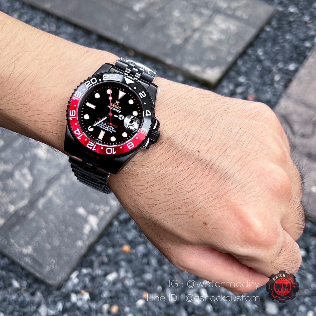 Seiko Mod Coke Zero PVD Black jubilee strap New Version - Mhee Watch ...