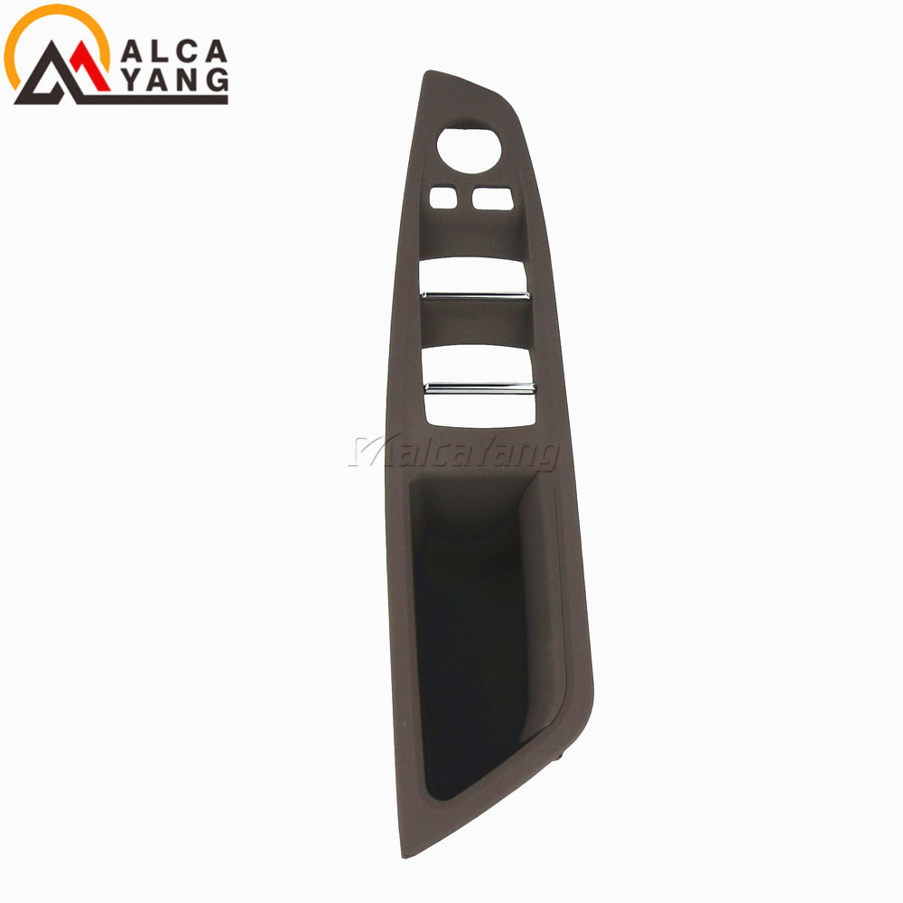 อุปกรณ์เสริมในรถยนต์ ABS มือจับประตูด้านในแผงดึงแผ่นปิดสำหรับ BMW 5 ...