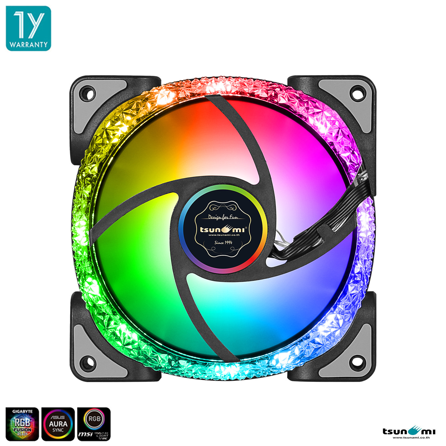 Tsunami ARGB DIAMOND K ARGB 12CM Multi-Functional Sound Sync Cooling ...