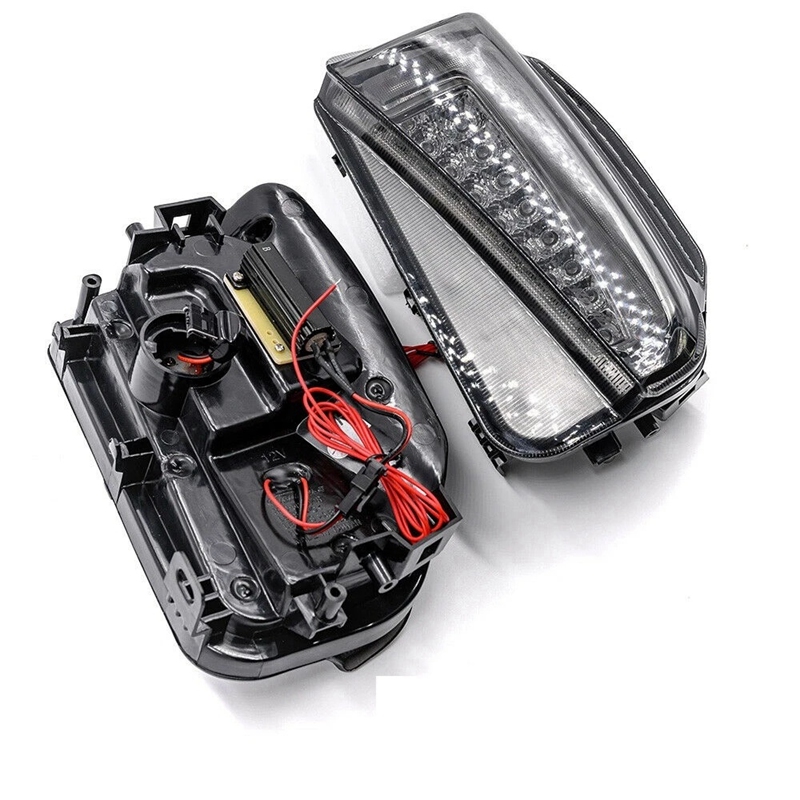 Car Smoked Switchback Amber LED Front Turn Signal Lamp White DRL ...