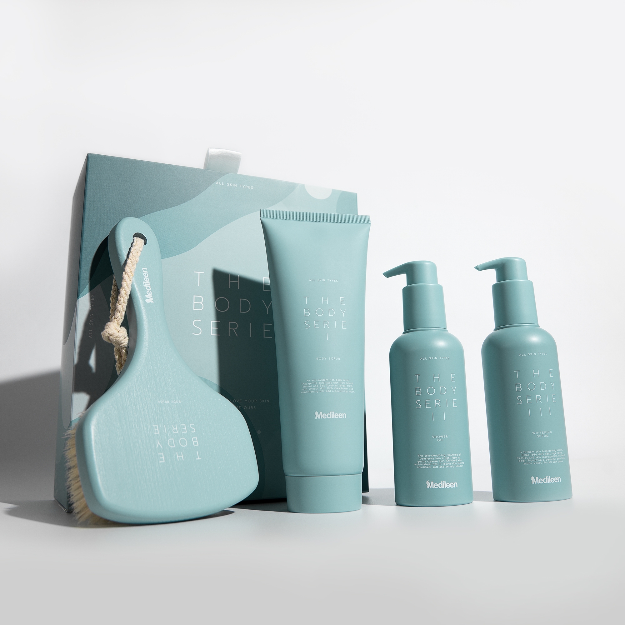 MEDILEEN - THE BODY SERIE เซตผลิตภัณฑ์ดูแลผิวกาย (แถมแปรงขัดผิว ...