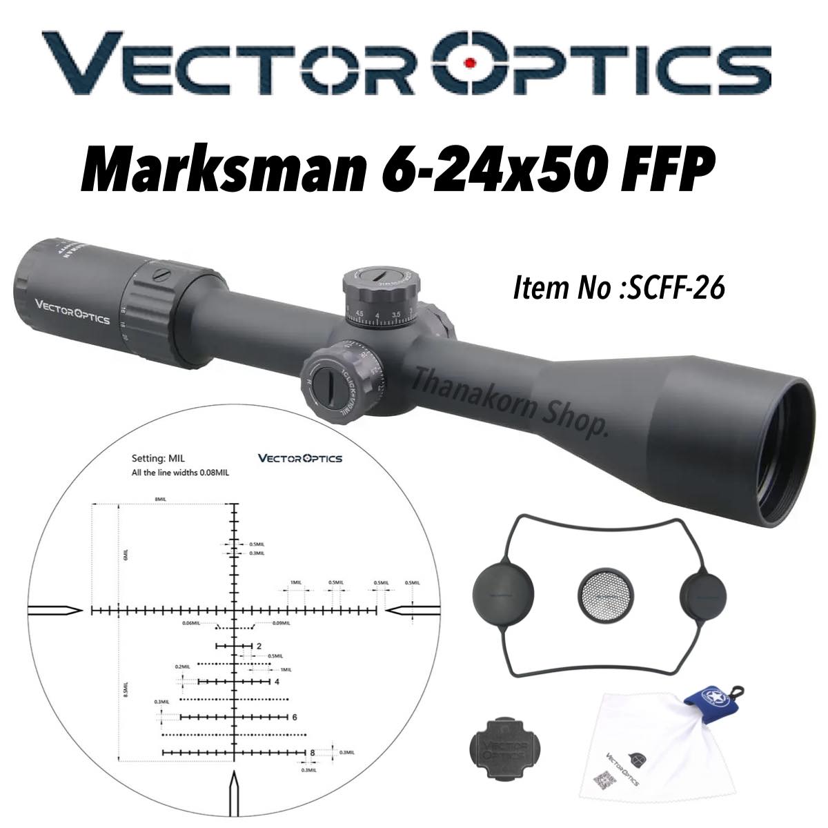 VECTOR OPTICS Marksman 6-24x50 FFP | Lazada.co.th