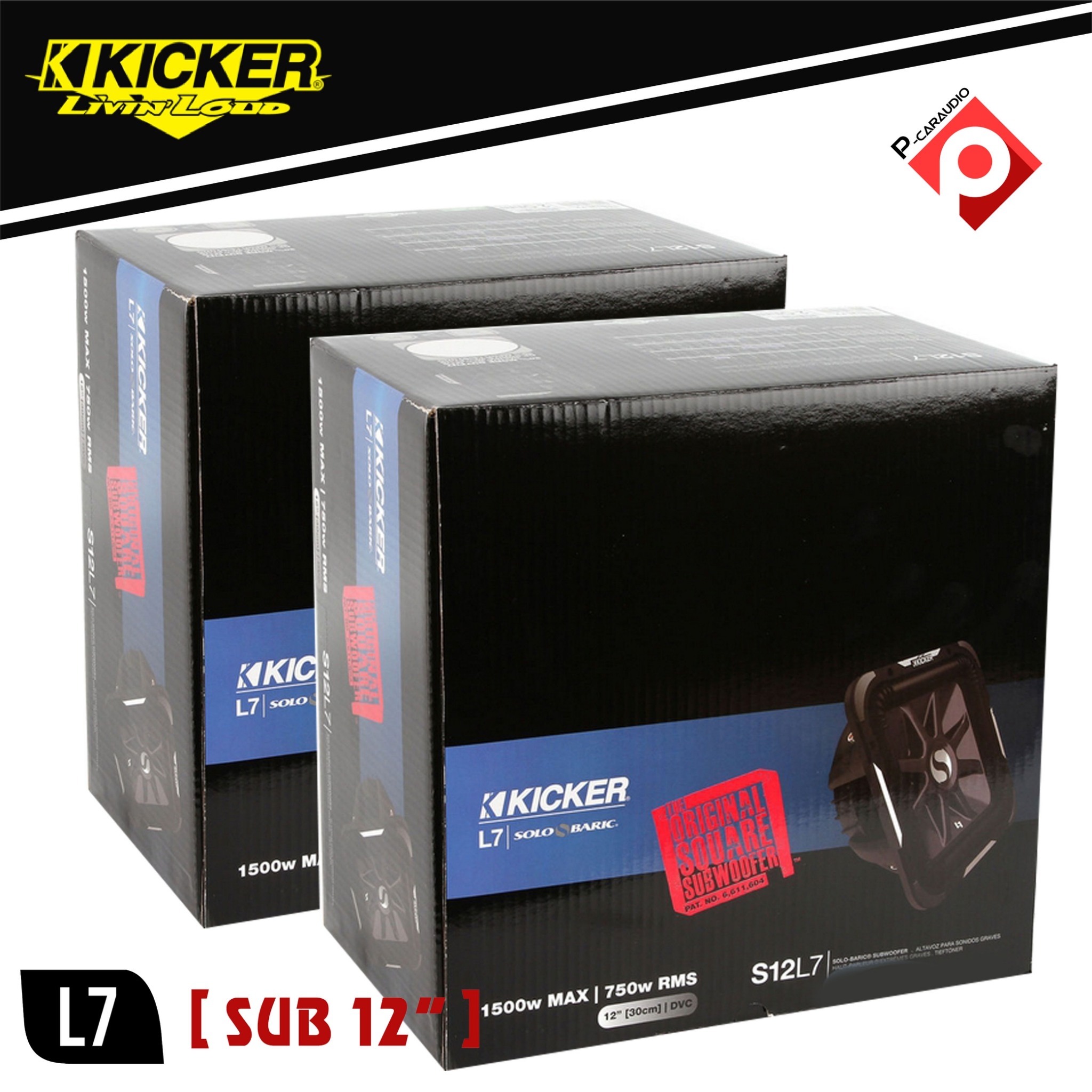 KICKER L7 12 ราคา 14950 บาท(ราคาต่อดอก)ซับ 12 นิ้วสี่เหลี่ยม ยี่ห้อ ...