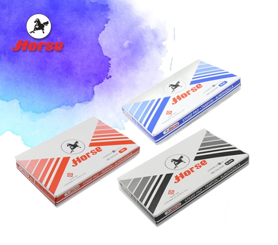 แท่นประทับตรา แท่นประทับตรายาง แป้นหมึก แท่นแสตมป์ ตราม้า เบอร์ 001234 ...