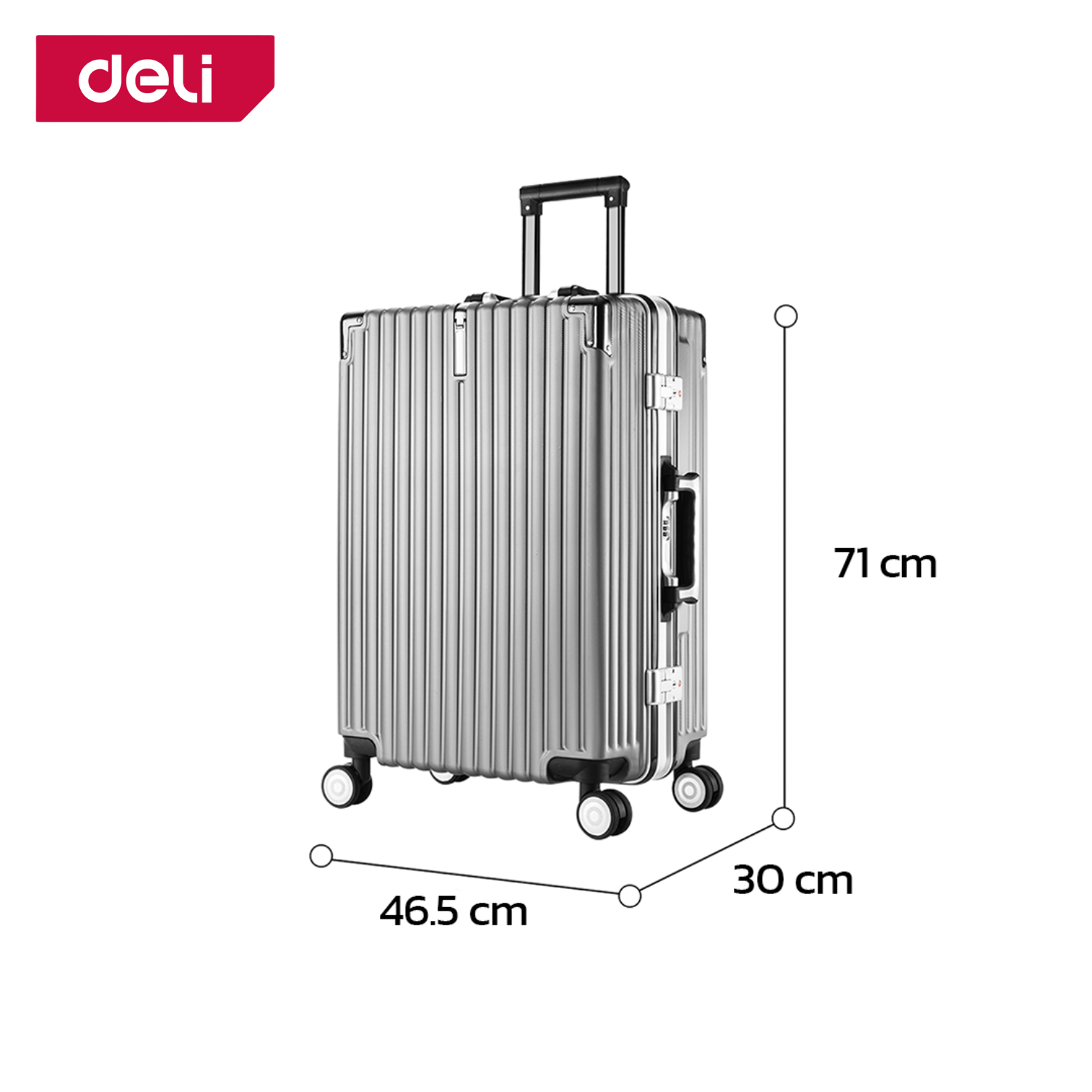 Deli กระเป๋าเดินทางแบบมีล้อ 20/24นิ้ว กระเป๋าเดินทางล้อลาก กระเป๋าล้อ ...