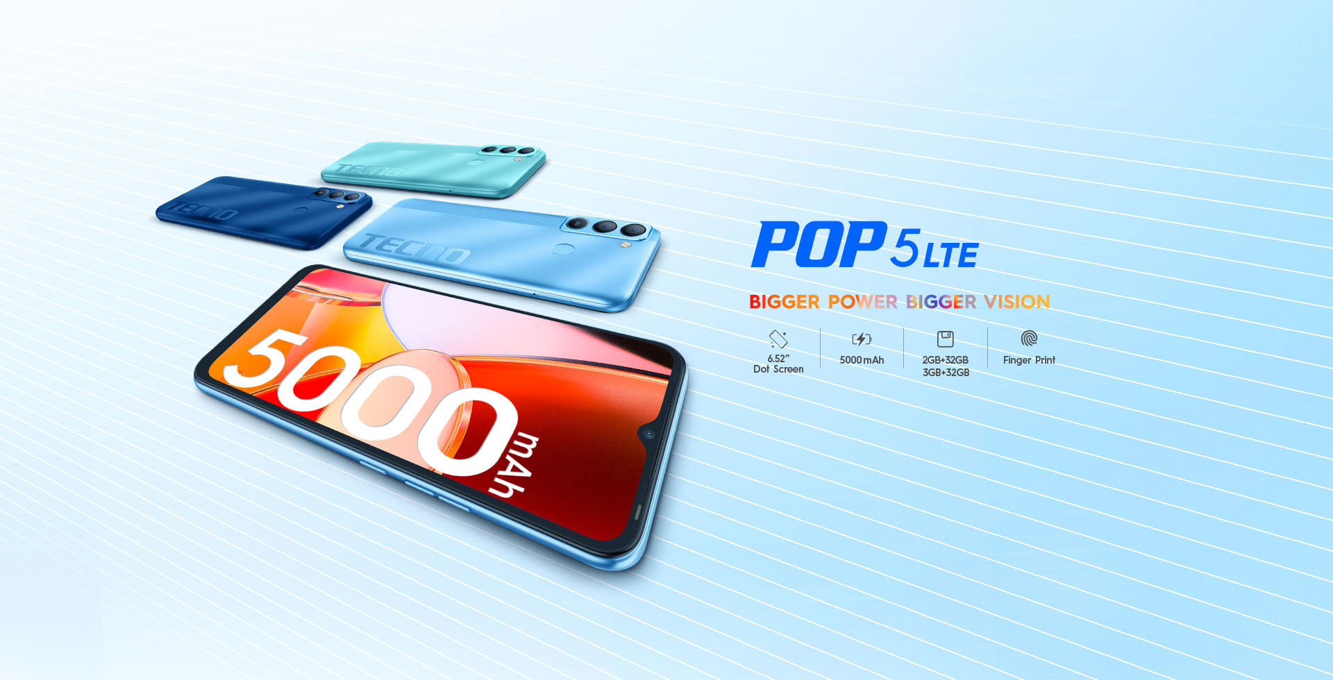 TECNO POP5 LTE 4G (2+32GB) จอ 6.52 นิ้ว แบต 5000 Mah ประกันศูนย์ไทย 13 ...