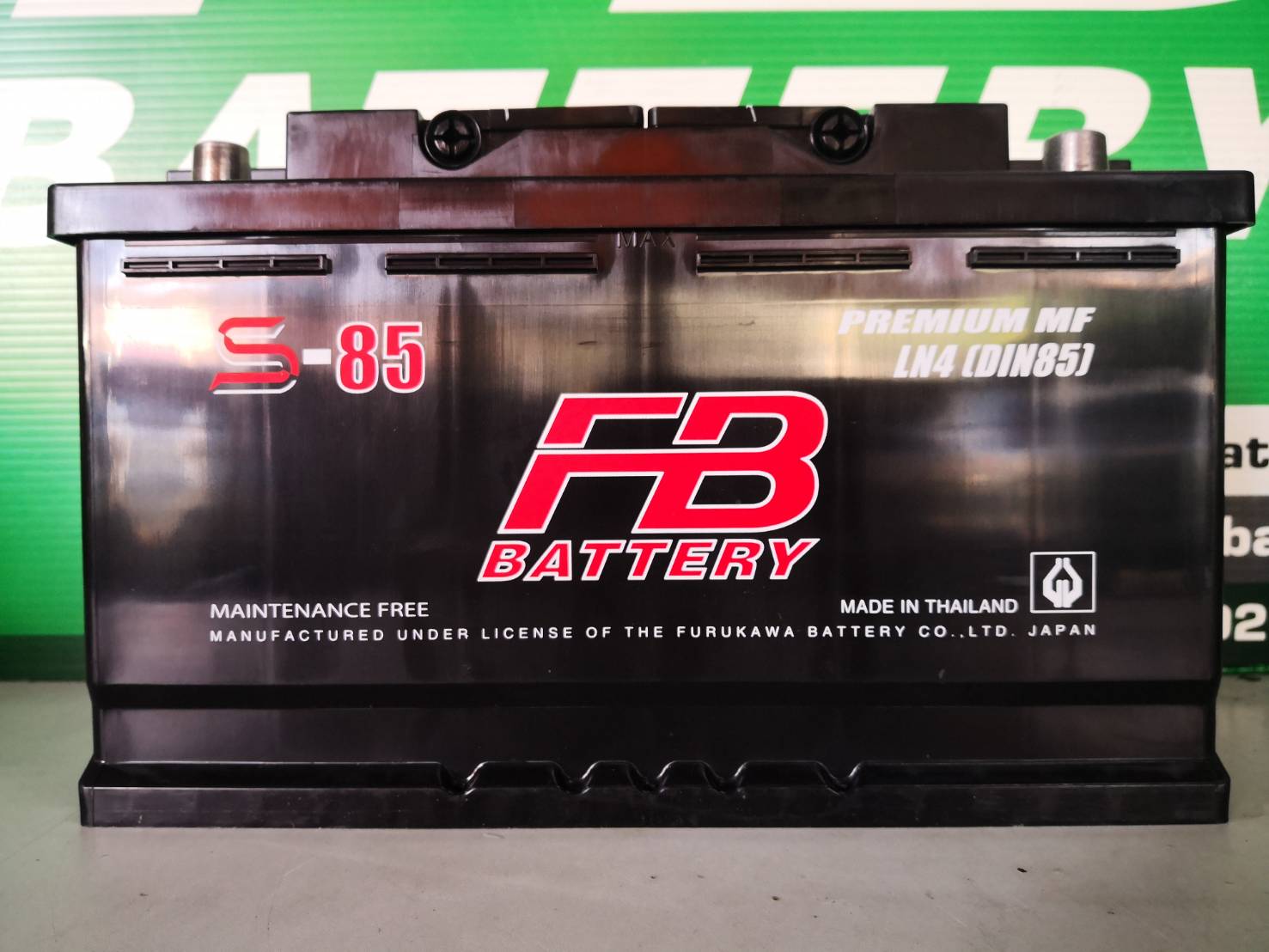 FB แบตเตอรี่ รถยนต์ REVO แบบขั้วต่ำ รุ่น S-85 DIN85 LN4 ขั้ว L ซ้าย ไฟ12V85A (790CCA) แกะกล่อง ...