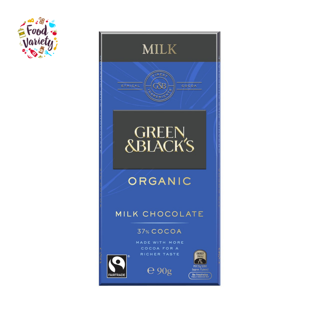 Green & Black's Organic Milk Chocolate 37% Cocoa 90g ช็อกโกแลตนมออร์แ ...