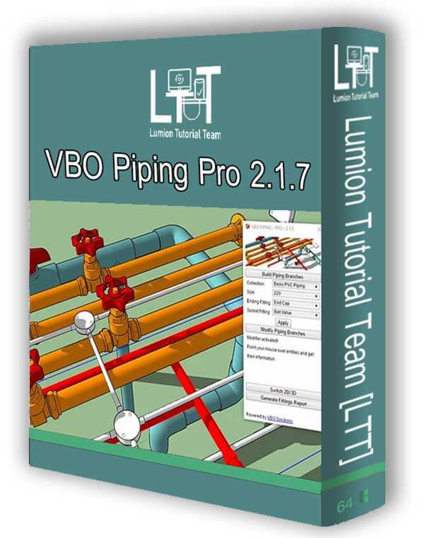 VBO Piping Pro v2.1.7 for Sketchup ปลั๊กอินสร้างระบบท่อ สำหรับ Sketchup ...