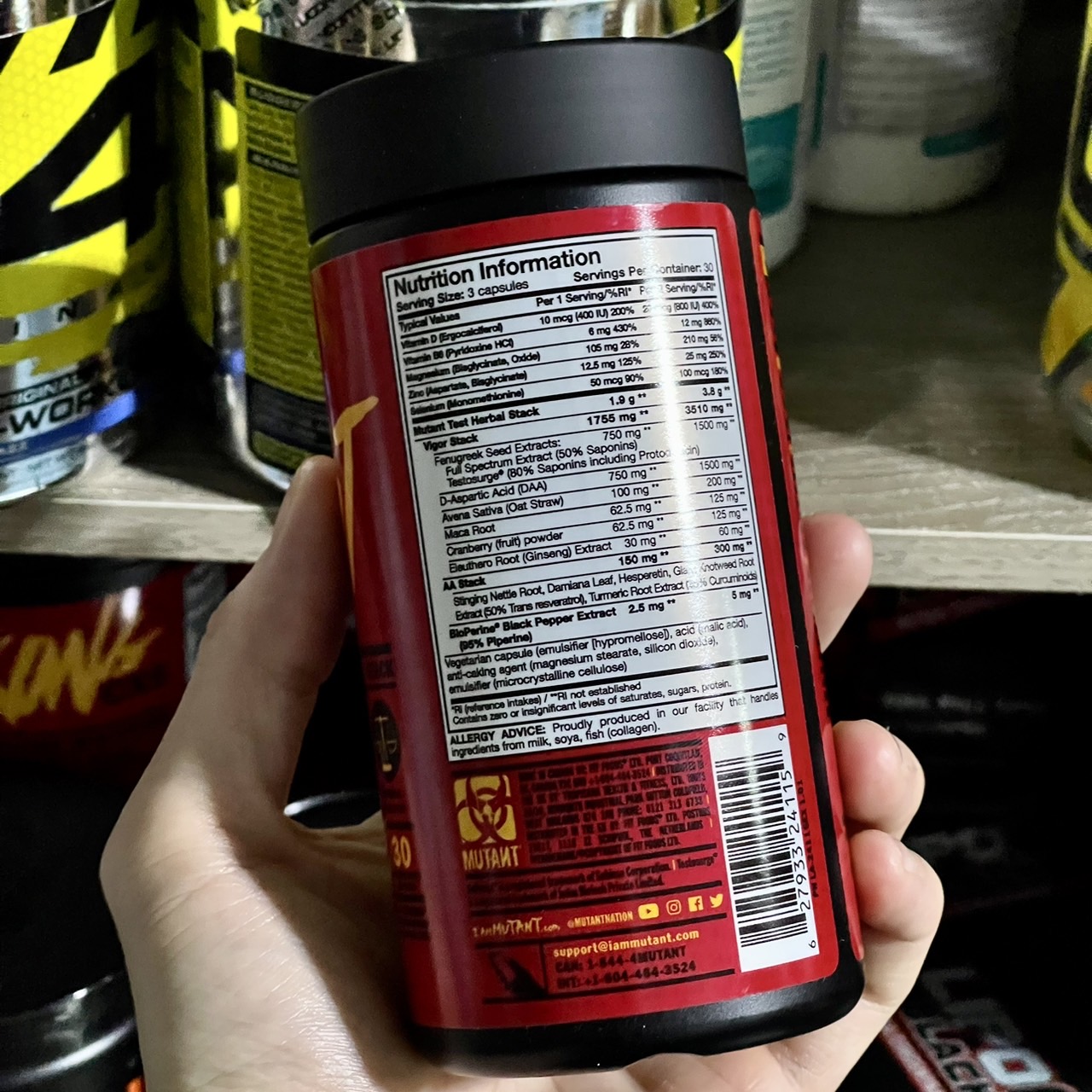 Mutant-Test 90 Capsule เพิ่มฮอร์โมนเพศชาย Testosterone - TOPFIT - ThaiPick