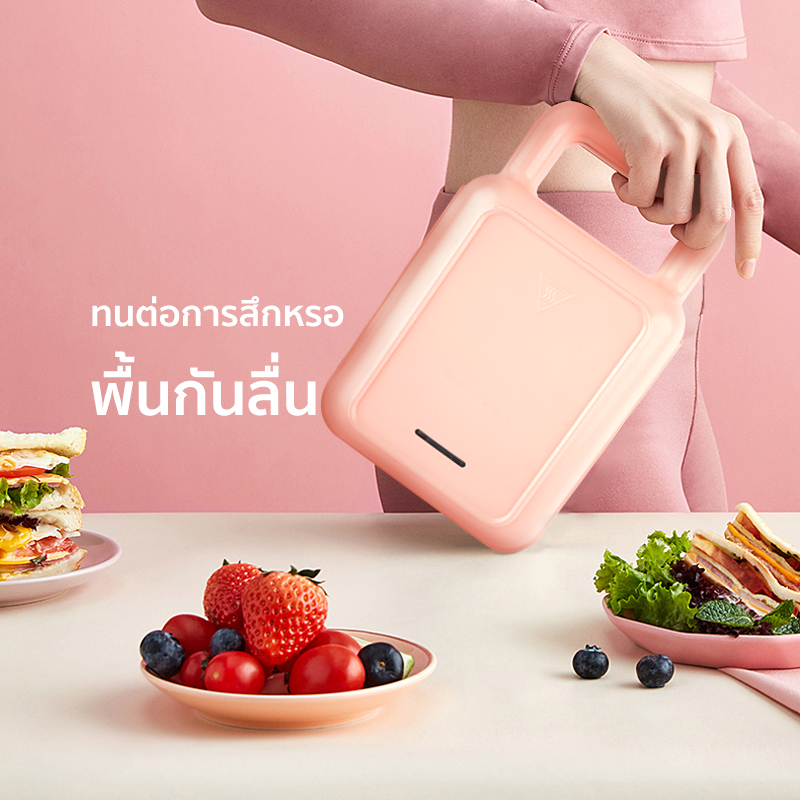 Miluu เครื่องทำแซนวิช เครื่องทำอาหารเช้า เครื่องทำขนมปัง วาฟเฟิลอบ ...
