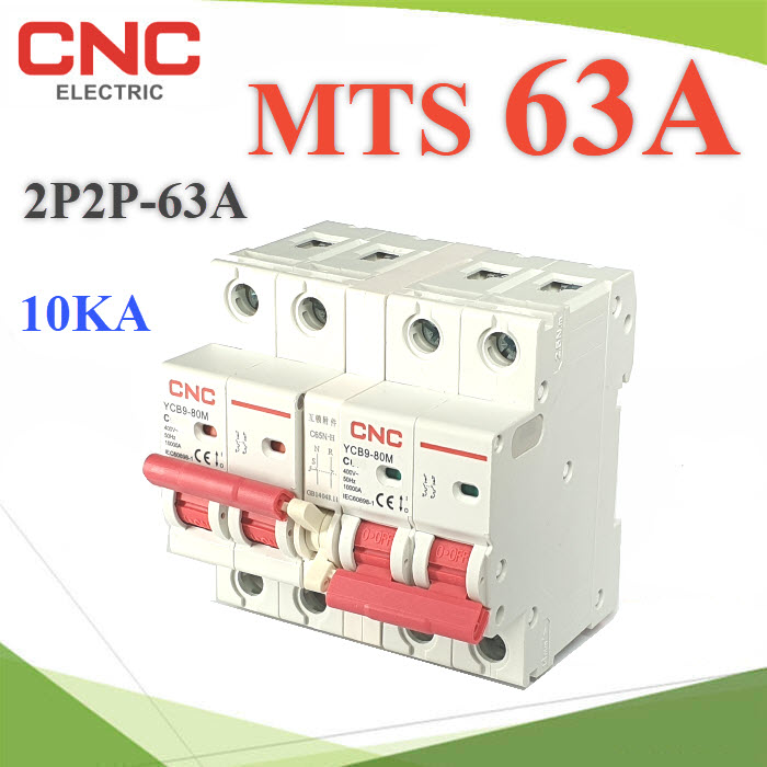 MTS 63A เบรกเกอร์สวิทช์ 2 ทาง CNC ป้องกันไฟชนกัน ระบบไฟ AC MCB 2P-2P ...