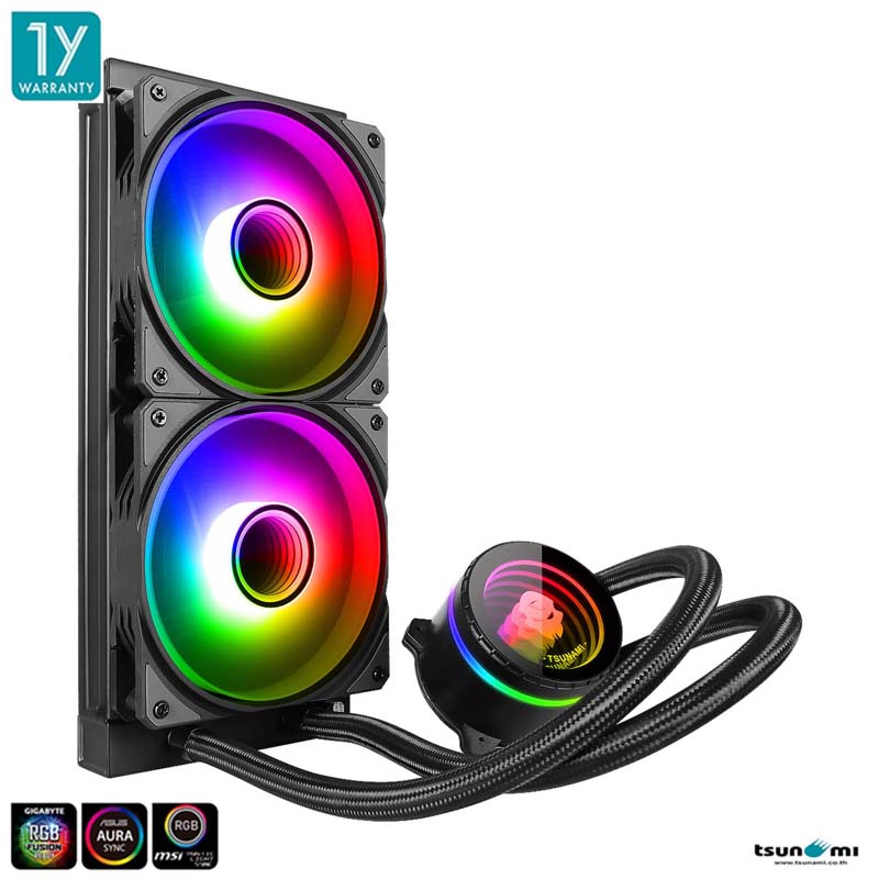 ชุดคอมโบ Black Team Tsunami CoolMan CPU Liquid Cooler CM-240 PRO ...