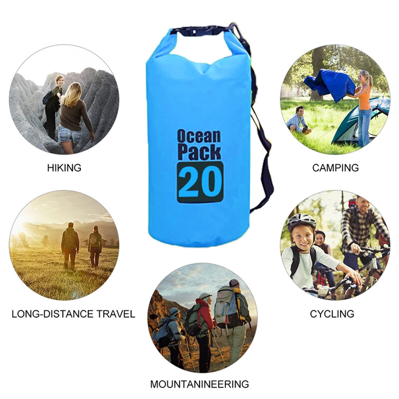 Waterproof bag PVC roll jacket waterproof bag 5L10L20L30L dry kayaking ...