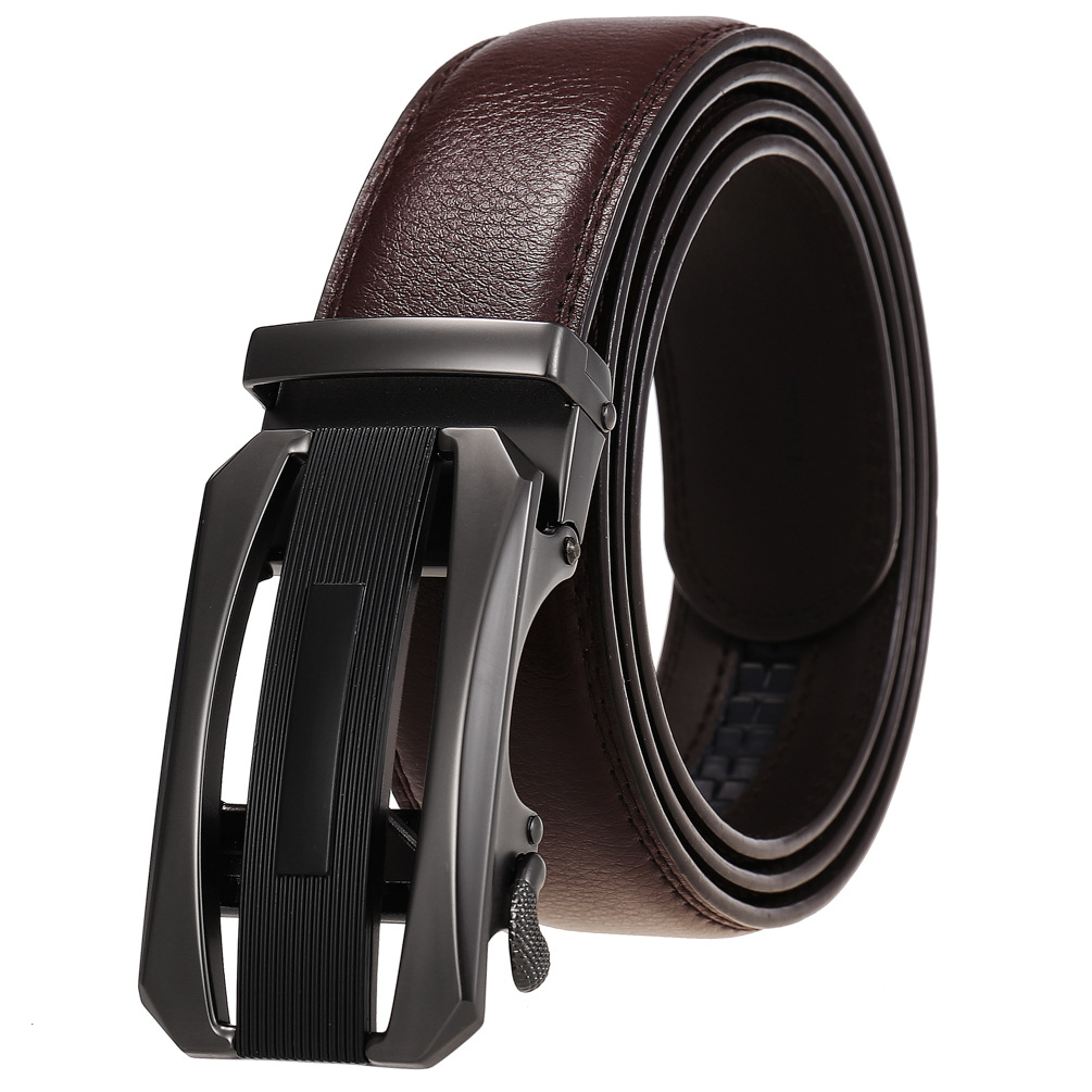Men's Auto Lock Buckle Belt Formal Business Strap Belts Tali Pinggang ...