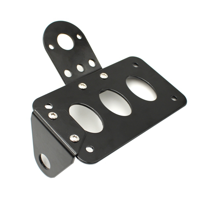 Motorcycle Side Mounted Tail Light Frame License Plate Bracket Retro ...