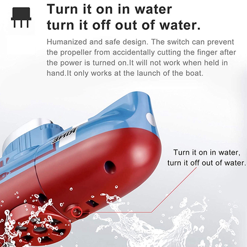 Mini RC Submarine Model Remote Control Boat Waterproof Diving Remote ...