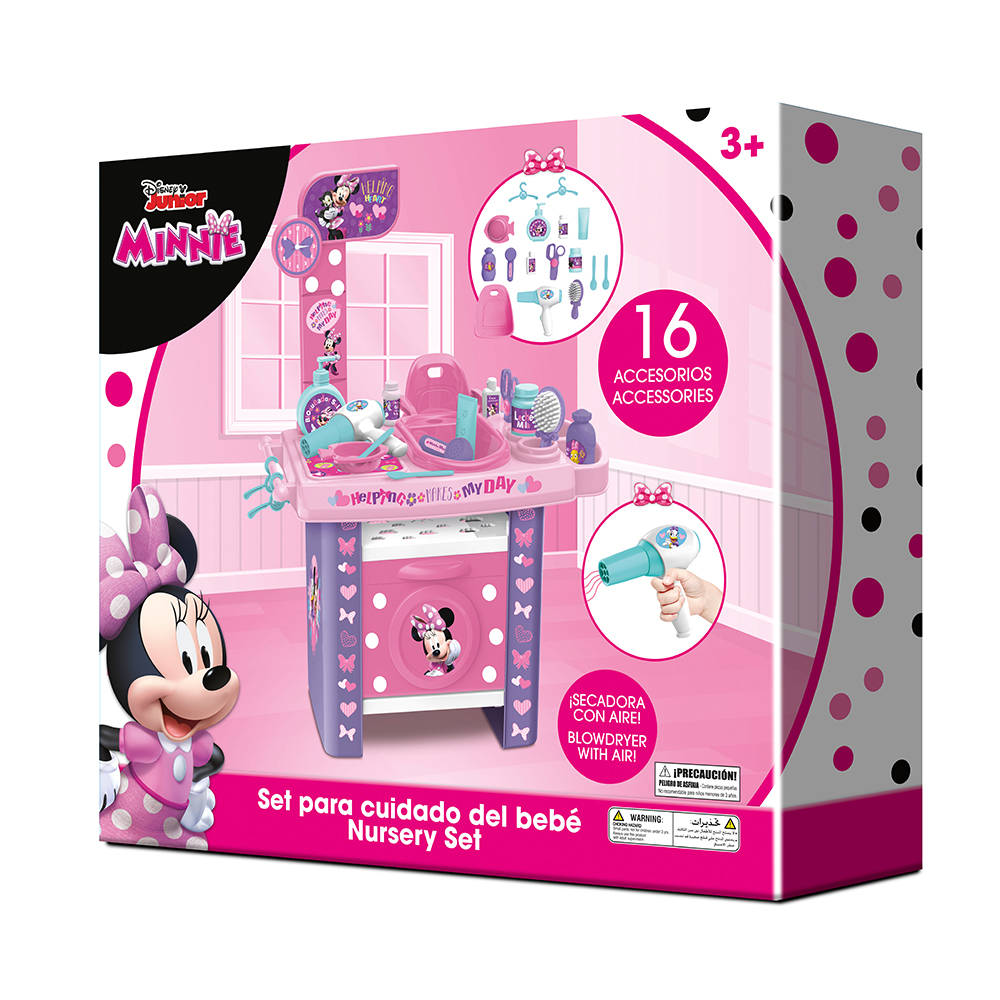 [คูปองลดเพิ่ม 10%] Disney Minnie Nursery Set ของเล่นเด็ก ชุดร้านสปาผม ...