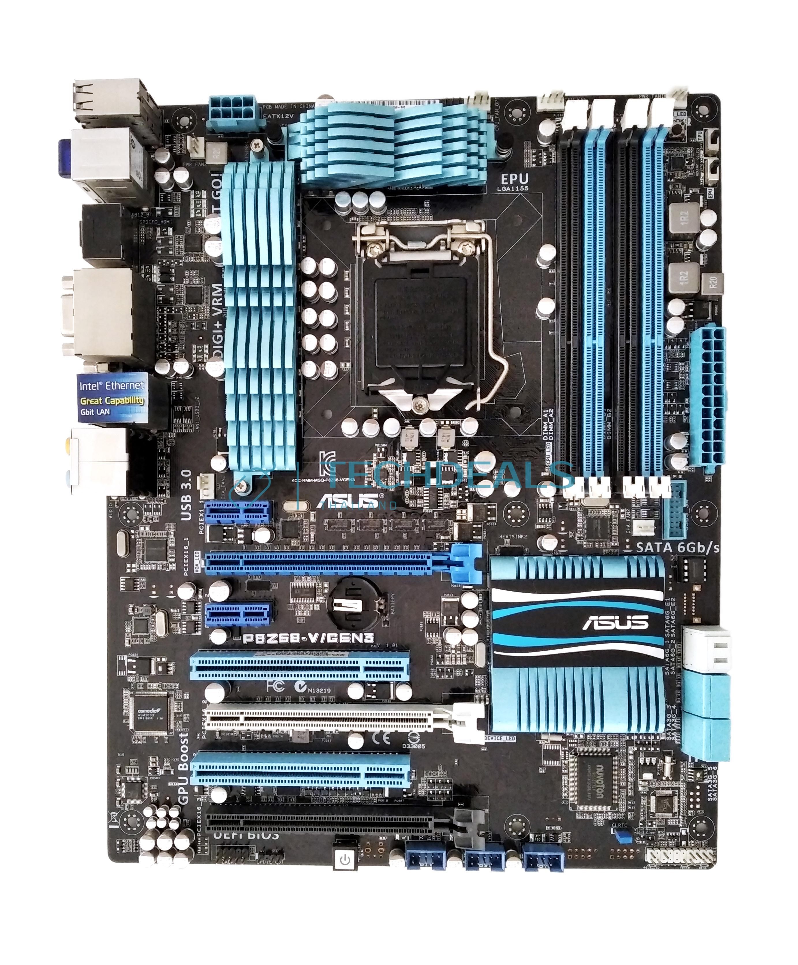 Mainboard Motherboards (เมนบอร์ด) Intel LGA 1155 Chipset Z68 ASUS P8Z68 ...