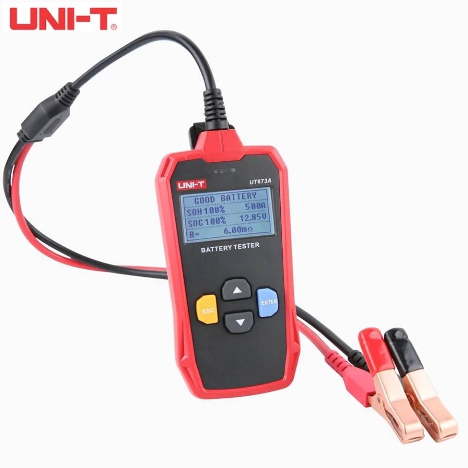 UNI-T UT673A เครื่องทดสอบแบตเตอรี่ ดิจิตอล วัดแบตเตอรี่ CCA 12/24V AGM ...