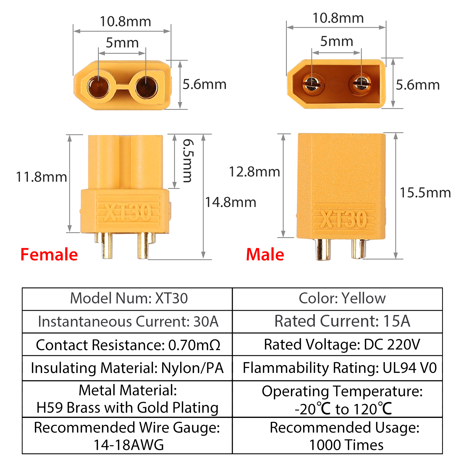 ปลั๊ก XT60 XT30 ขั้วต่อแบตเตอรี่ลิโพ แถมท่อหด มีแบบฝาครอบ และไม่มี RC Drone Battery ESC ...