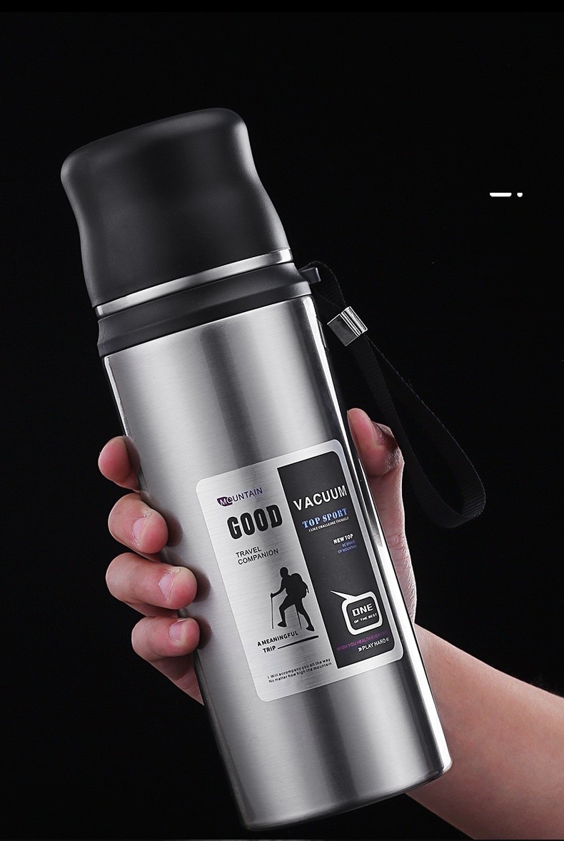 กระติกเก็บอุณหภูมิ ร้อน-เย็น ขนาด 800/1000ML กระติกน้ำสแตนเลส 304 ขวดเก็บความเย็น ความจุขนาดใหญ่ ...