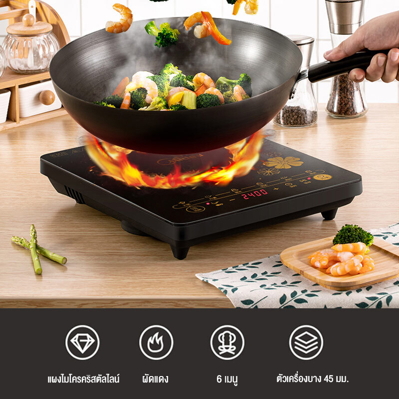 TIXX รับประกัน3ปี เตาแม่เหล็กไฟฟ้า 2200W Induction Cooker พร้อมหม้อ ...