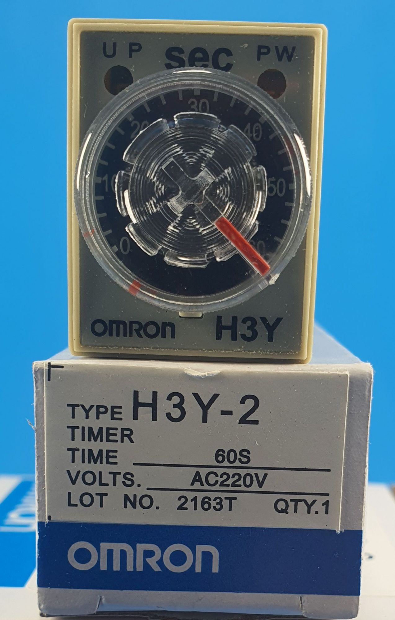Timer Omron H3Y-2 Coil (220V) 0-60Sec+Socket | Lazada.co.th