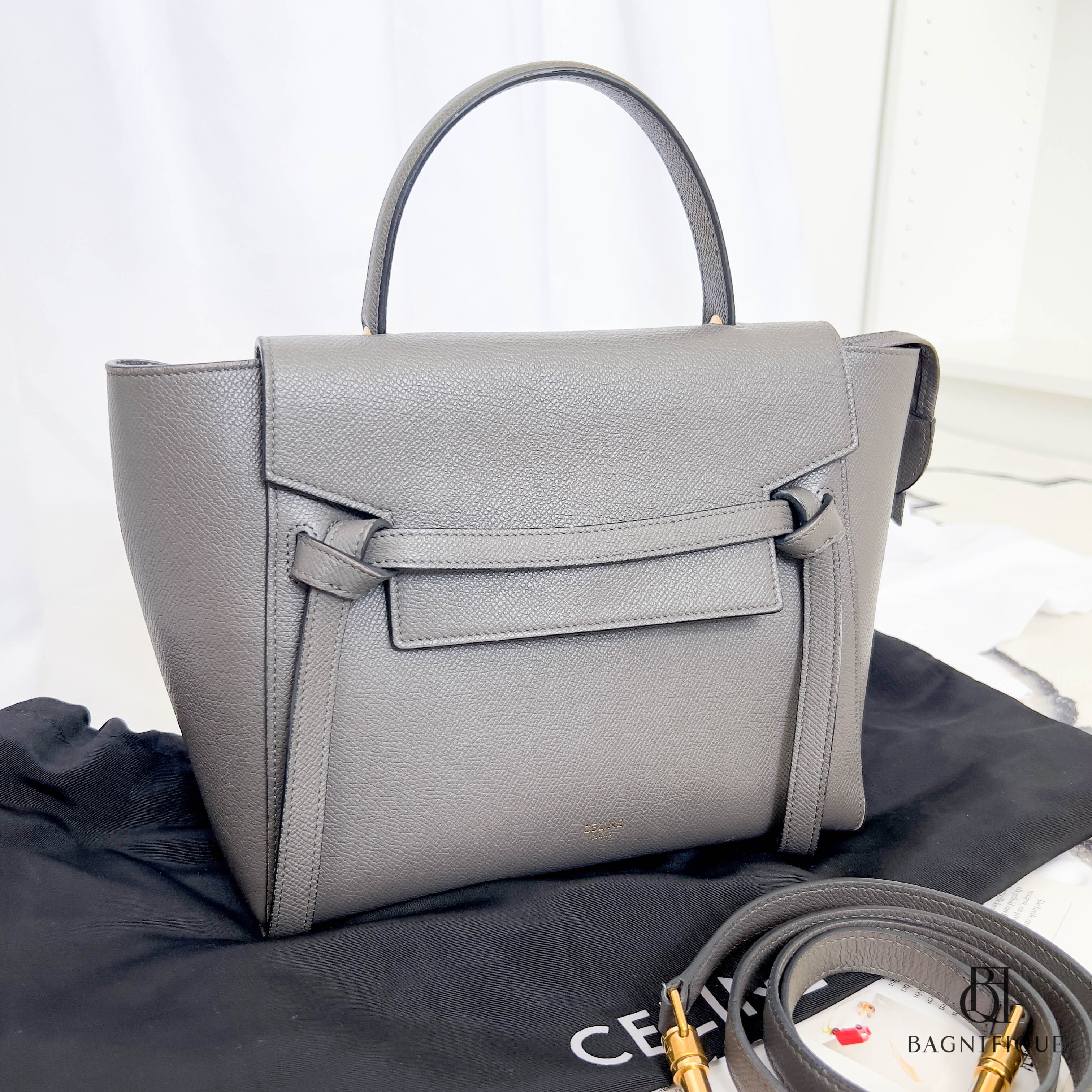 CELINE BELT BAG MICRO GREY CALF GHW - BNF BRANDNAME - ThaiPick