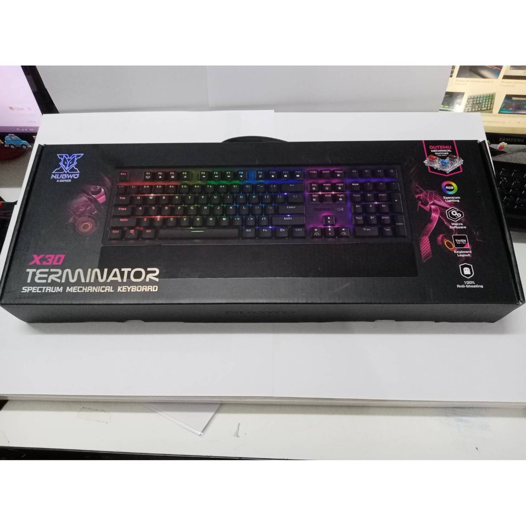 KEYBOARD (คีย์บอร์ด) NUBWO X30 TERMINATOR (OUTEMU RED SWITCH) | Lazada ...