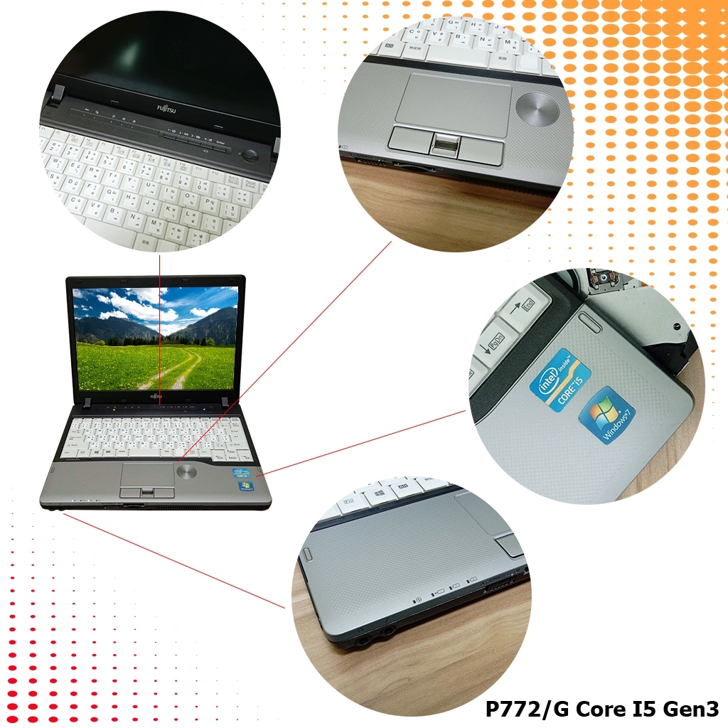 โน๊ตบุ๊คมือสอง Notebook Fujitsu P772/G Core i5-3340M Ram4GB ทำงานออฟฟิต ...