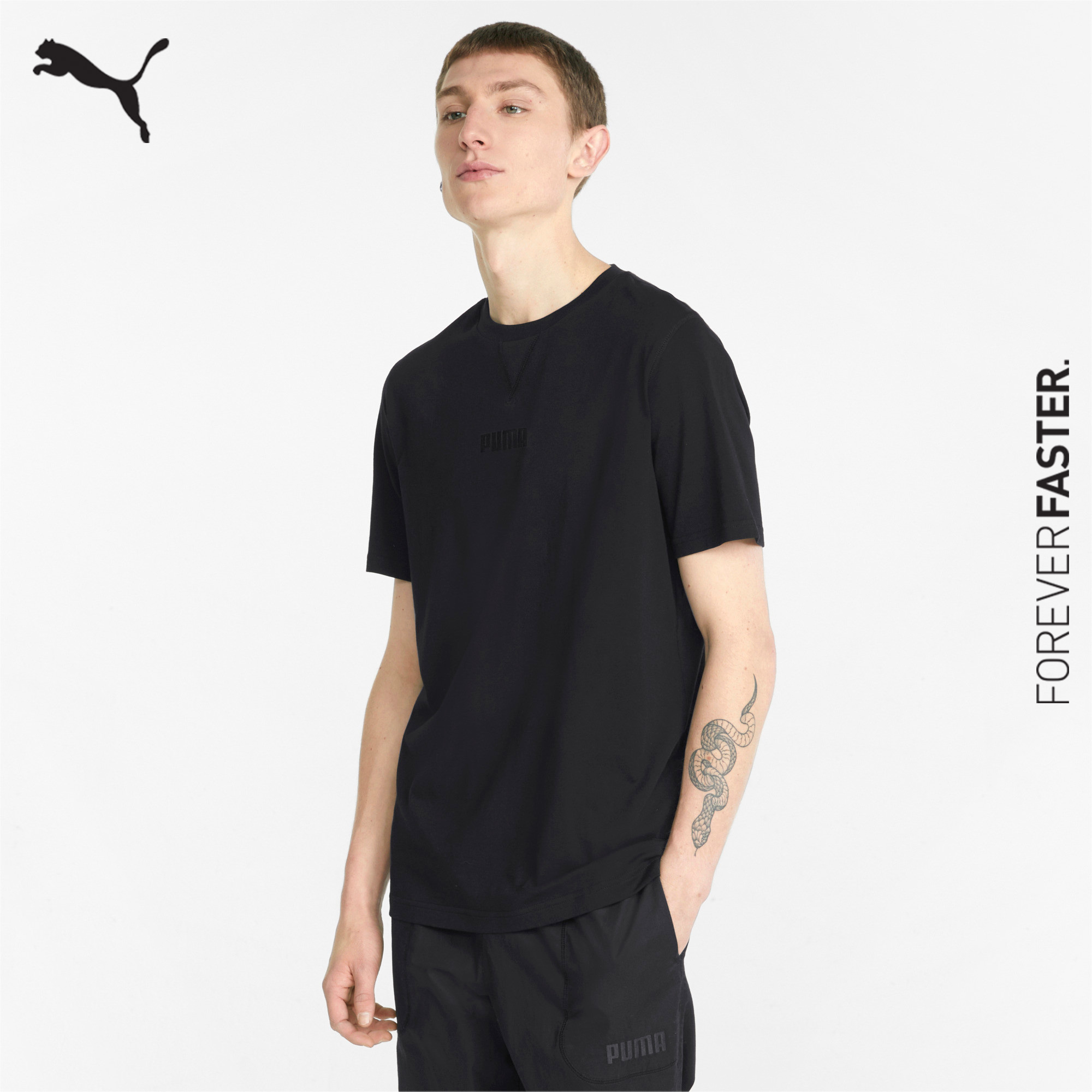 PUMA BASICS - เสื้อเชิ้ตโปโลผู้ชาย Essentials สีดำ - APP - 58667601 ...