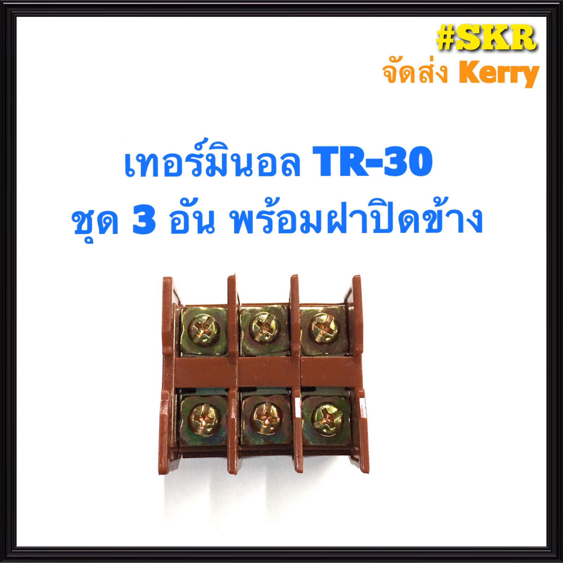 เทอร์มินอล รุ่น TR-30 พร้อมฝาปิดท้าย (ชุด 3อัน) รองรับกระแส 30A 600V ...