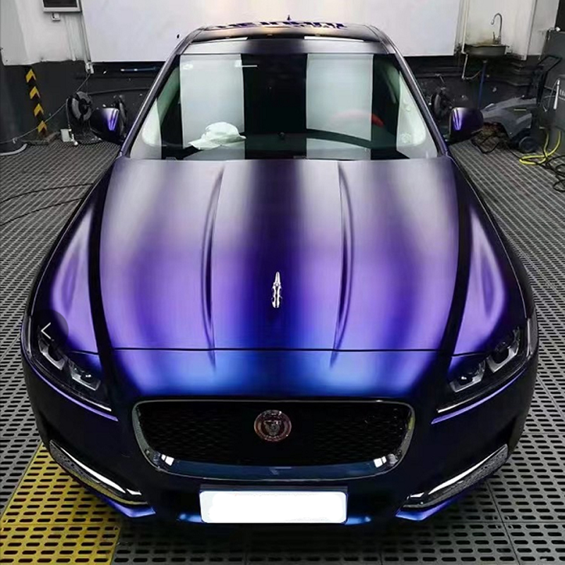 hot 50x500cm Matt Diamond Satin Chameleon Purple to Red Vinyl Sticker ...