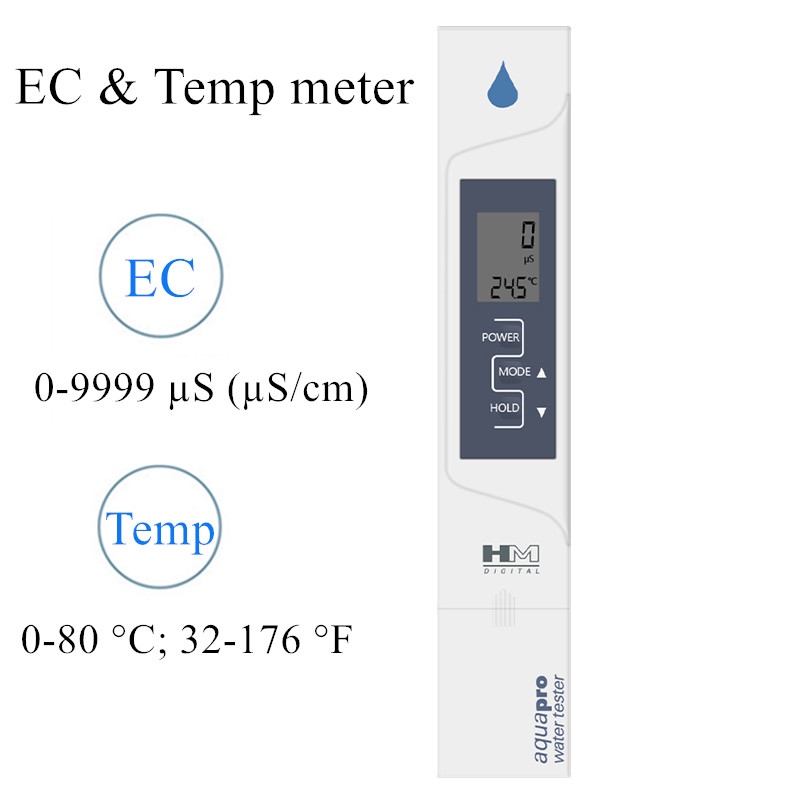 2 in 1 AP 2 EC meter HM Digital EC Temperature Water Quality With ...