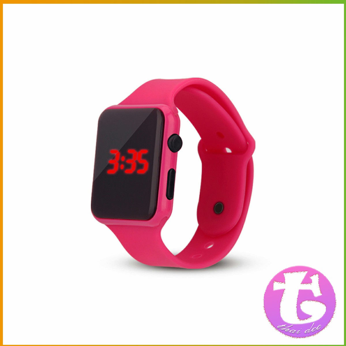 Thai Dee นาฬิกาดิจิทัลมีไฟ LED สายซิลิโคน สไตล์สปอร์ต Fashion Watches ...